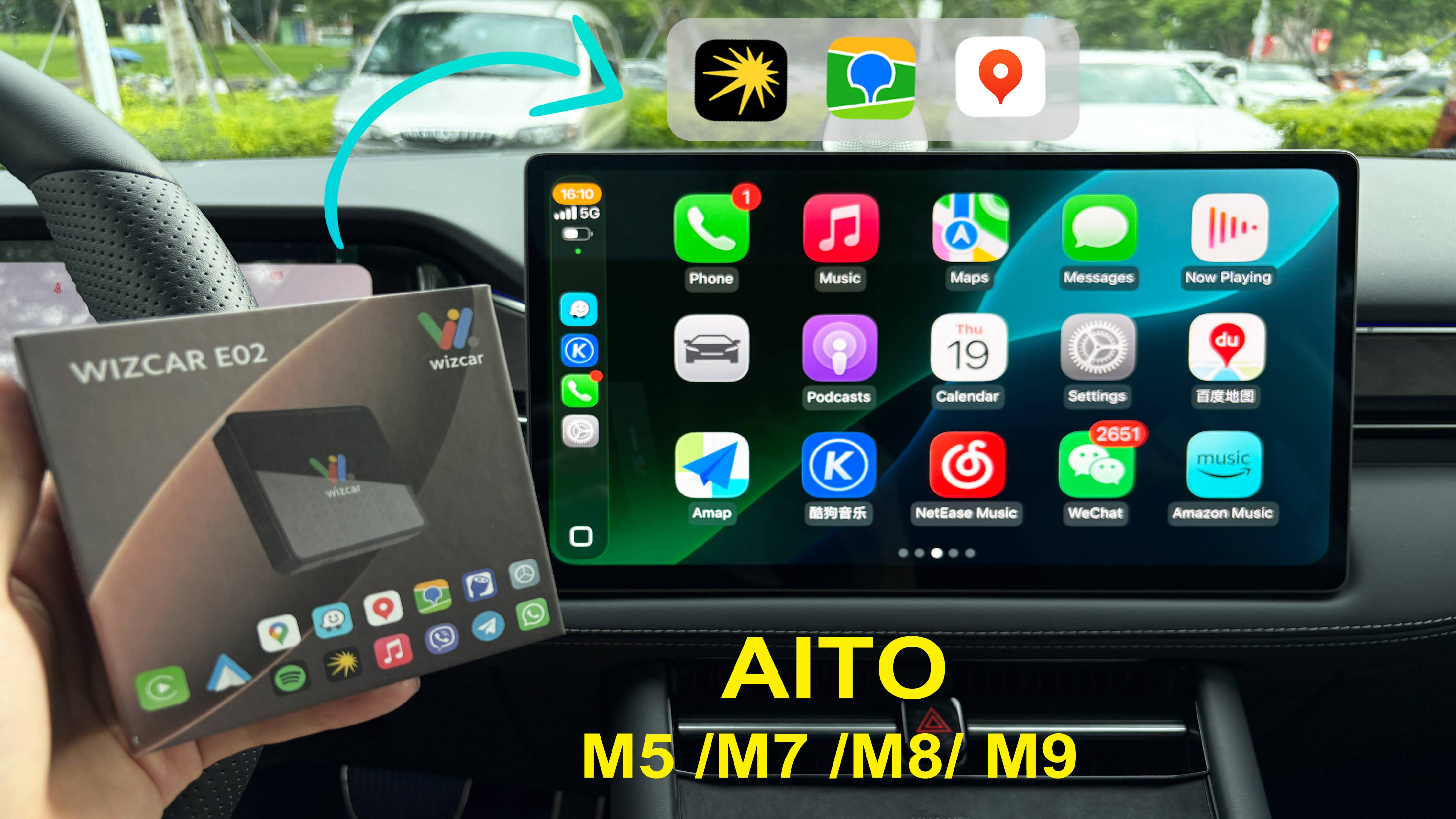 AITO M5/M7/M8/M9 | Яндекс Карты/Музыка | Apple CarPlay для автомобилей Huawei HIMA SERES|WIZCAR E02