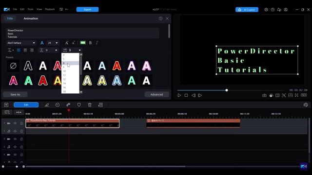 Основы 20 Титры Cyberlink PowerDirector 2025