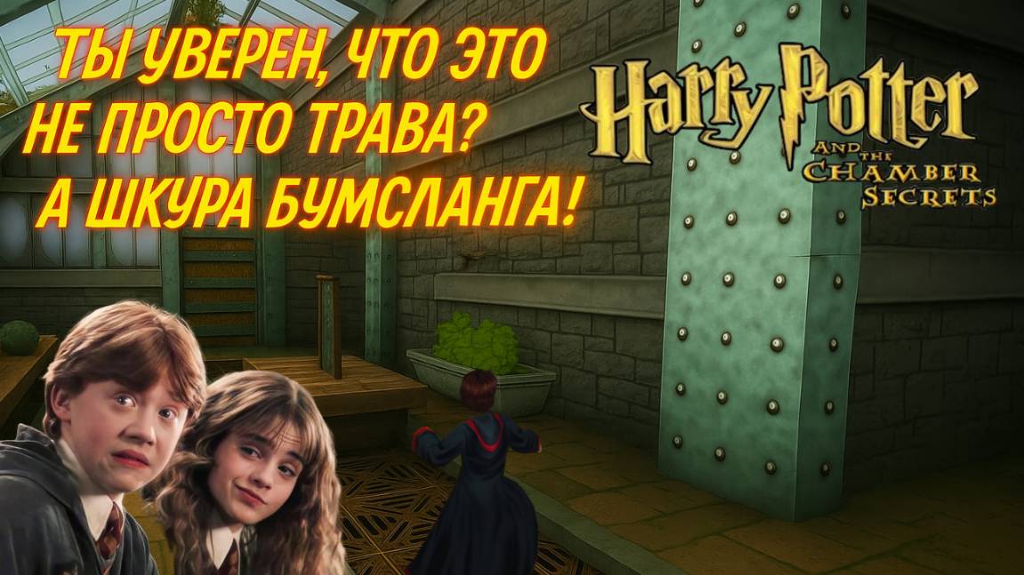 Игра детства ►Гарри Поттер и Тайная комната► Ты уверен, что это не просто трава? А шкура бумсланга!
