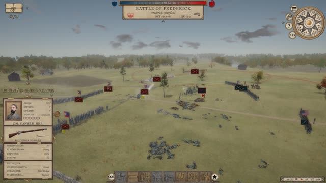 Grand Tactician: The Civil War #40 - бой с 37-й армией союза. Подготовка к наступлению на востоке