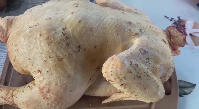 Бройлеры выросли. Чемпион по весу. Вот такой бройлерный цыпленок вырос у нас. 42 дня.