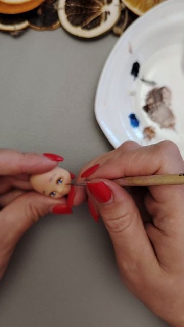 Роспись лица для ватной игрушки ❤️