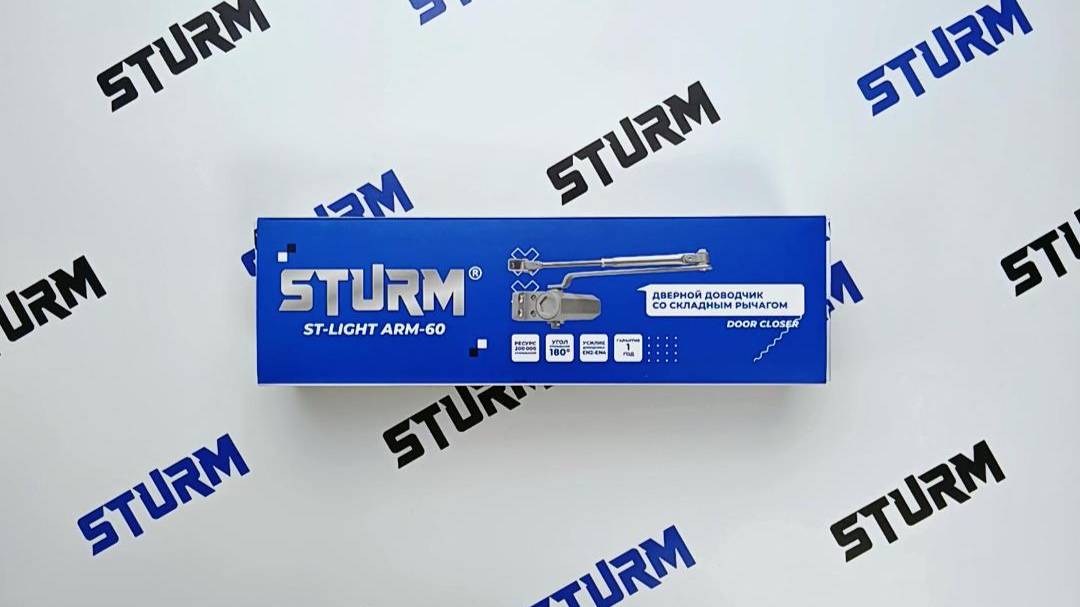 Распаковка дверного доводчика ST-Light Arm-60 (Белый)