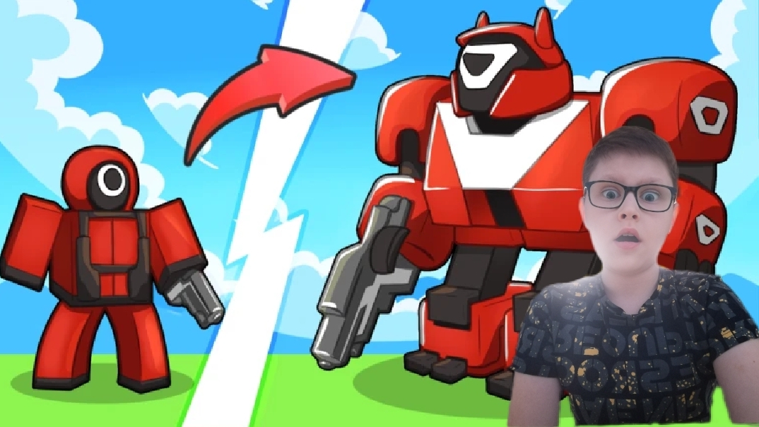 Я прокачал охранника из игры кальмара эволюция Squid #1