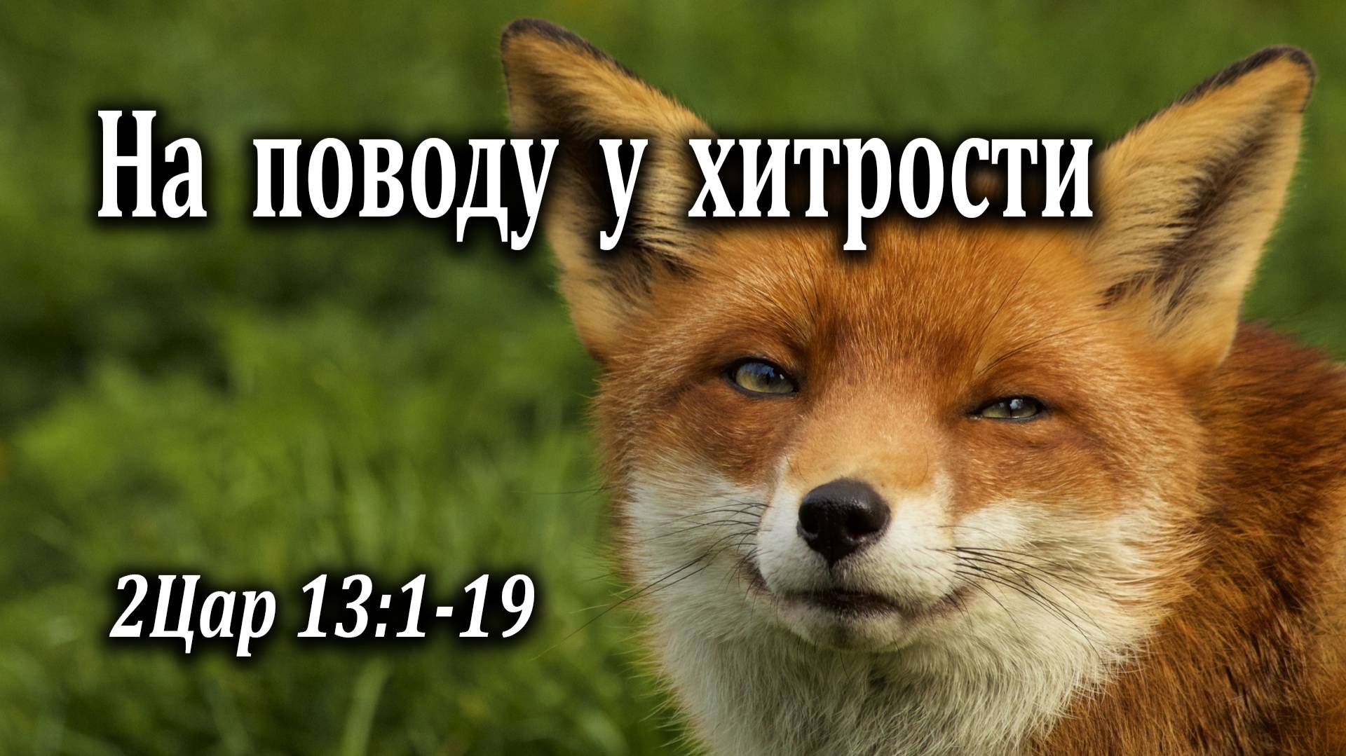 11.12.2022 "На поводу у хитрости" 2Цар 13:1-19 Инжеватов Евгений