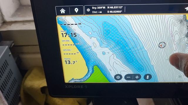 Humminbird Explore 9 прорисовка карты Navionics