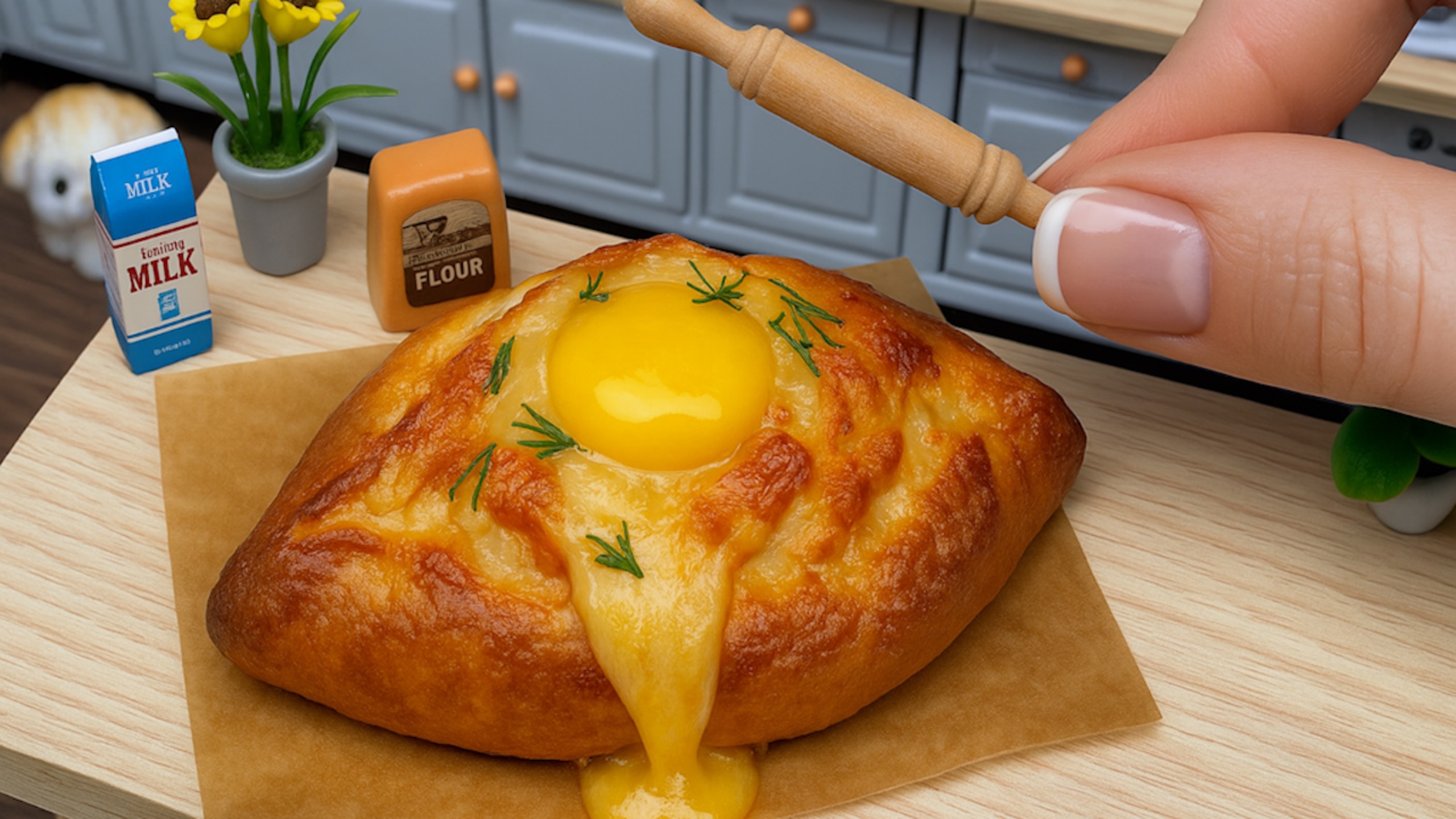 Самый Маленький Хачапури в Мире! Лучший Рецепт Хачапури от Канала Мини Кухня!