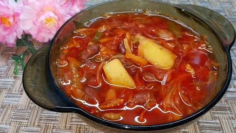 Сытный Постный БОРЩ