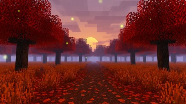 Атмосфера осени в Майнкрафт. Фоновая музыка.