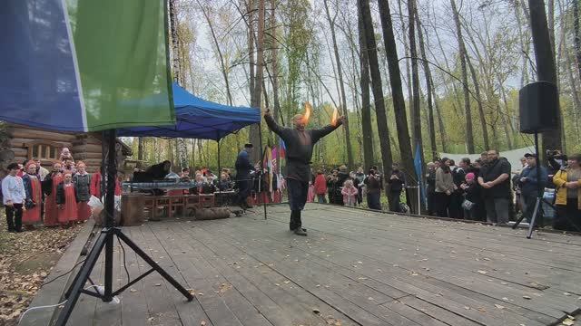 Фаер шоу - игра с огнем, Фестиваль казачьих боевых искусств "Казачья сталь" город Екатеринбург 2024