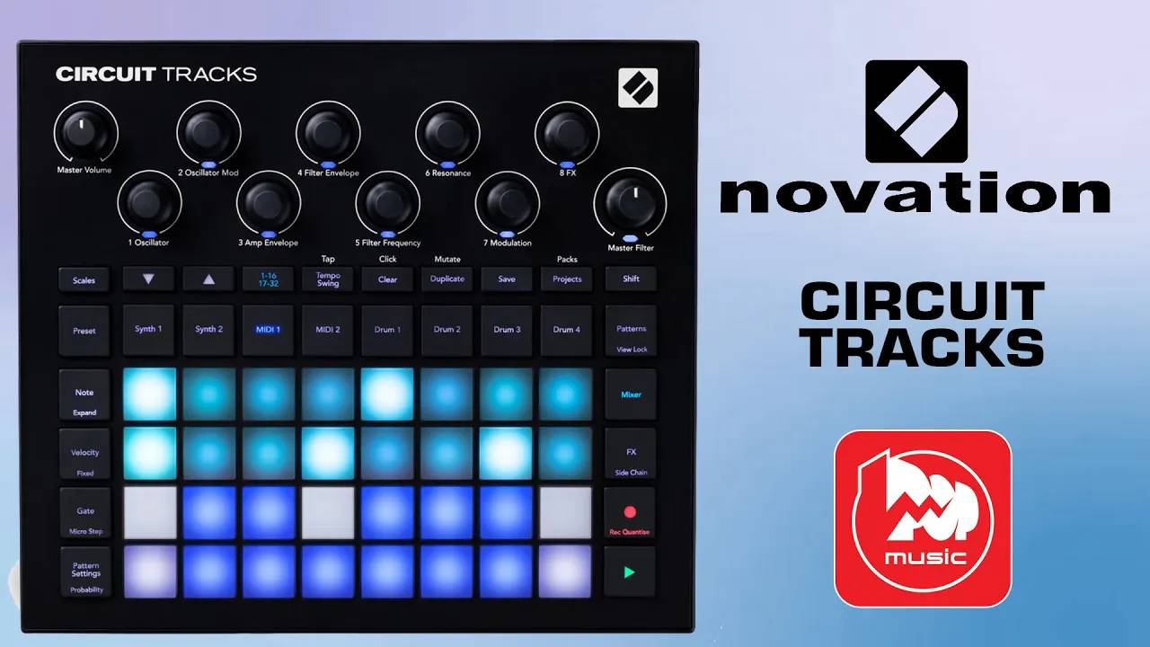 Автономный грув-бокс Novation Circuit TRACKS, рабочая станция, миди-контроллер