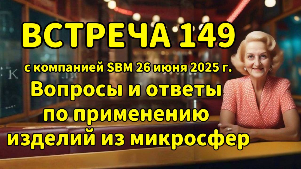 Встреча 149 со Светланой Крисько 26.06.2025г. Вопросы и ответы по применению изделий из микросфер.
