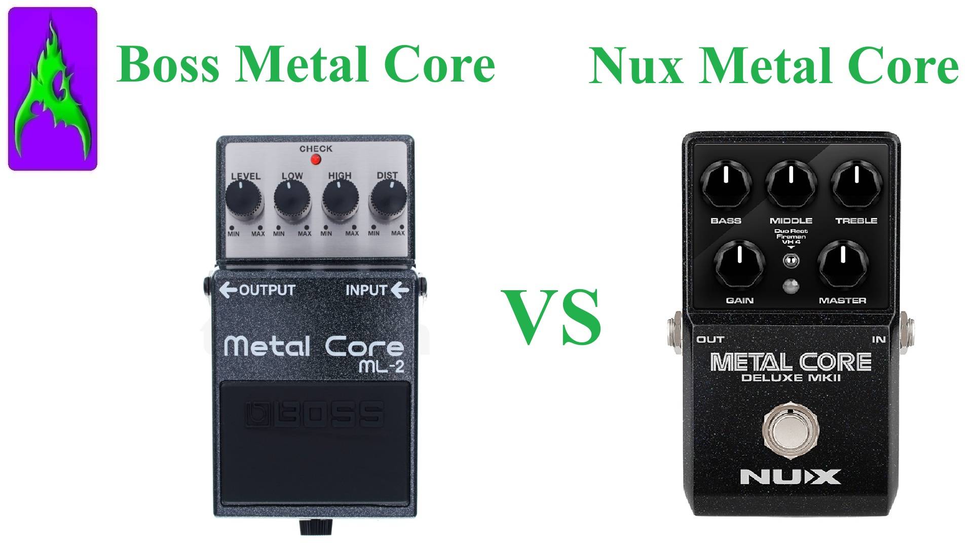 Сравнение педалей металкор Boss Metal Core ML-2 и Nux Metal Core Deluxe