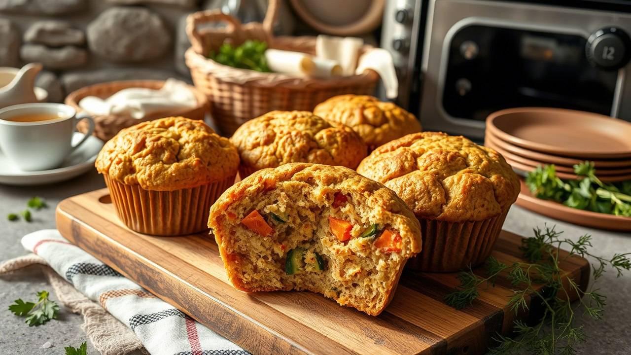 Секрет идеального завтрака: Овощные Маффины с хрустящей корочкой!