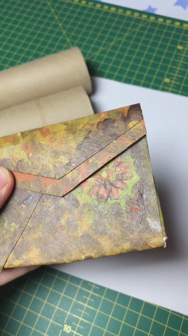 Конверт из втулок от туалетной бумаги DIY