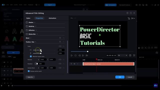 Основы 21 Титры Расширенное редактирование Cyberlink PowerDirector 2025