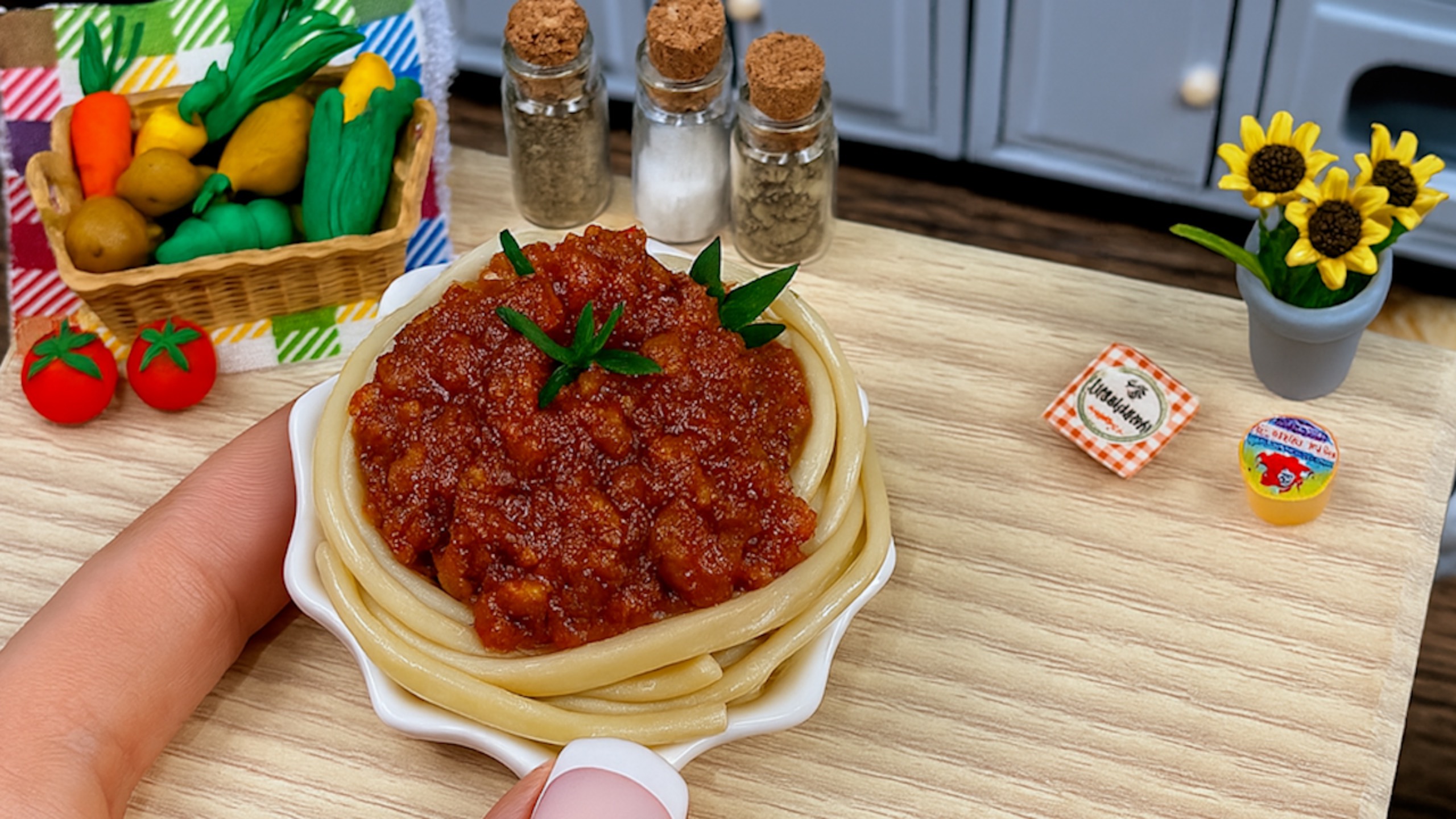 Спагетти Болоньезе Приготовленные на Мини Кухне! | Настоящая Еда в Уменьшенном Размере