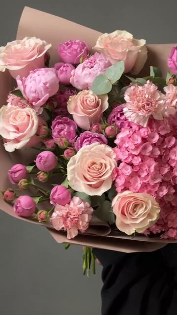 Авторский букет «Розовое искушение»