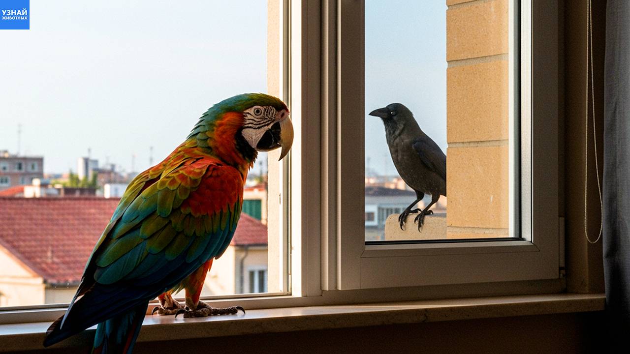 Кто умнее: Попугай или Ворона?