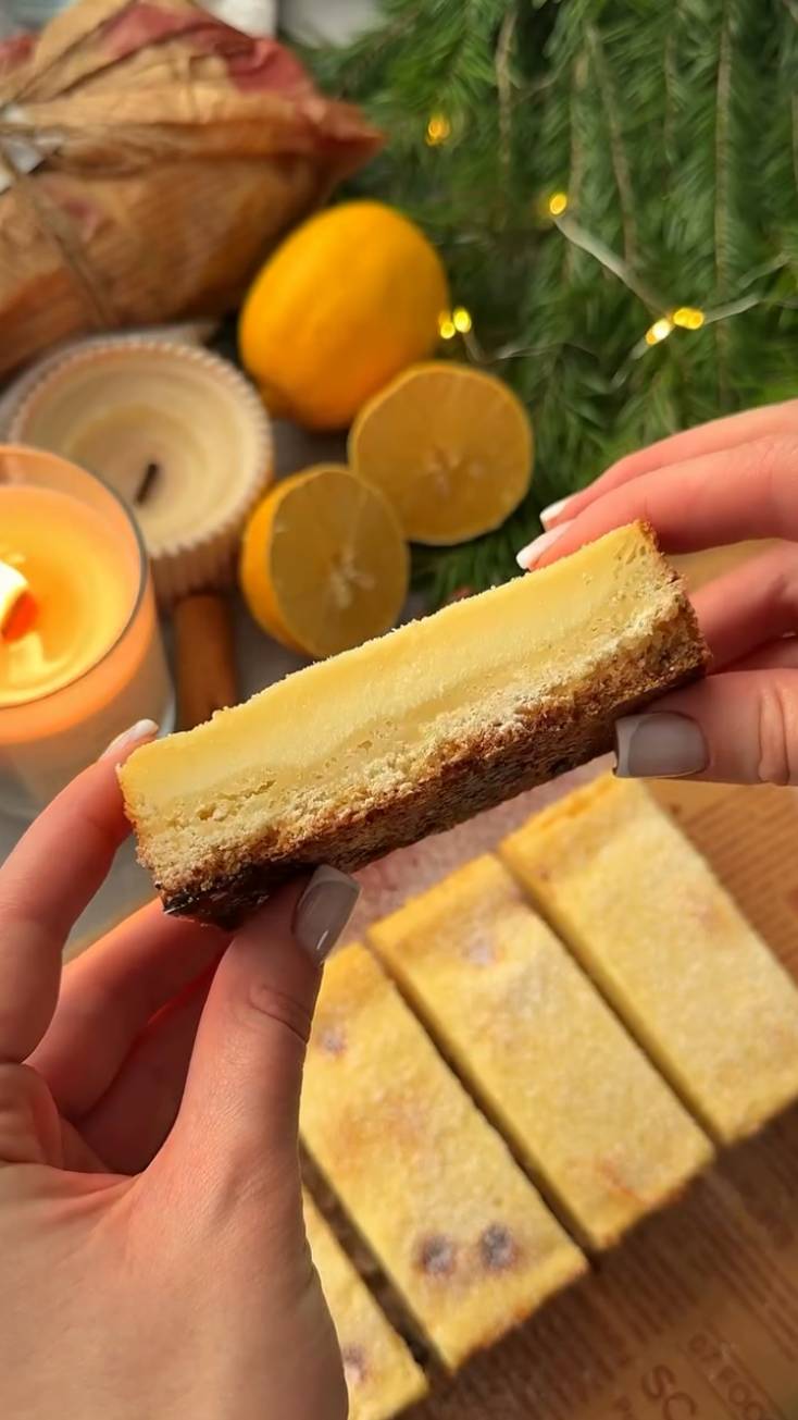 Лимонное печенье-чизкейк