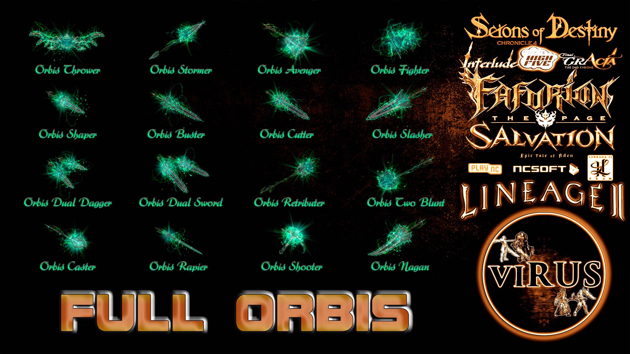 Full Set of Orbis Weapons. LINEAGE II. Any Chronicles ◄√i®uS►