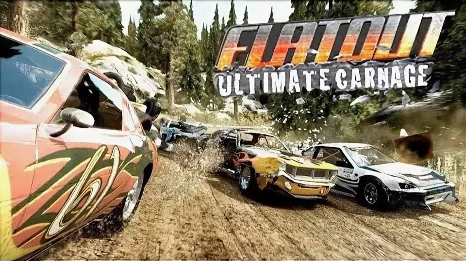 FlatOut  Ultimate Carnage Зажигательный Заезд 2ая Трасса Суперкубок Стрит-Рейсинг#видеоигры#гонки
