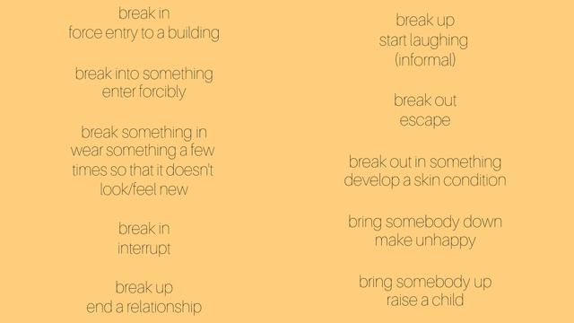 Фразовые глаголы 2 Phrasal Verbs 2