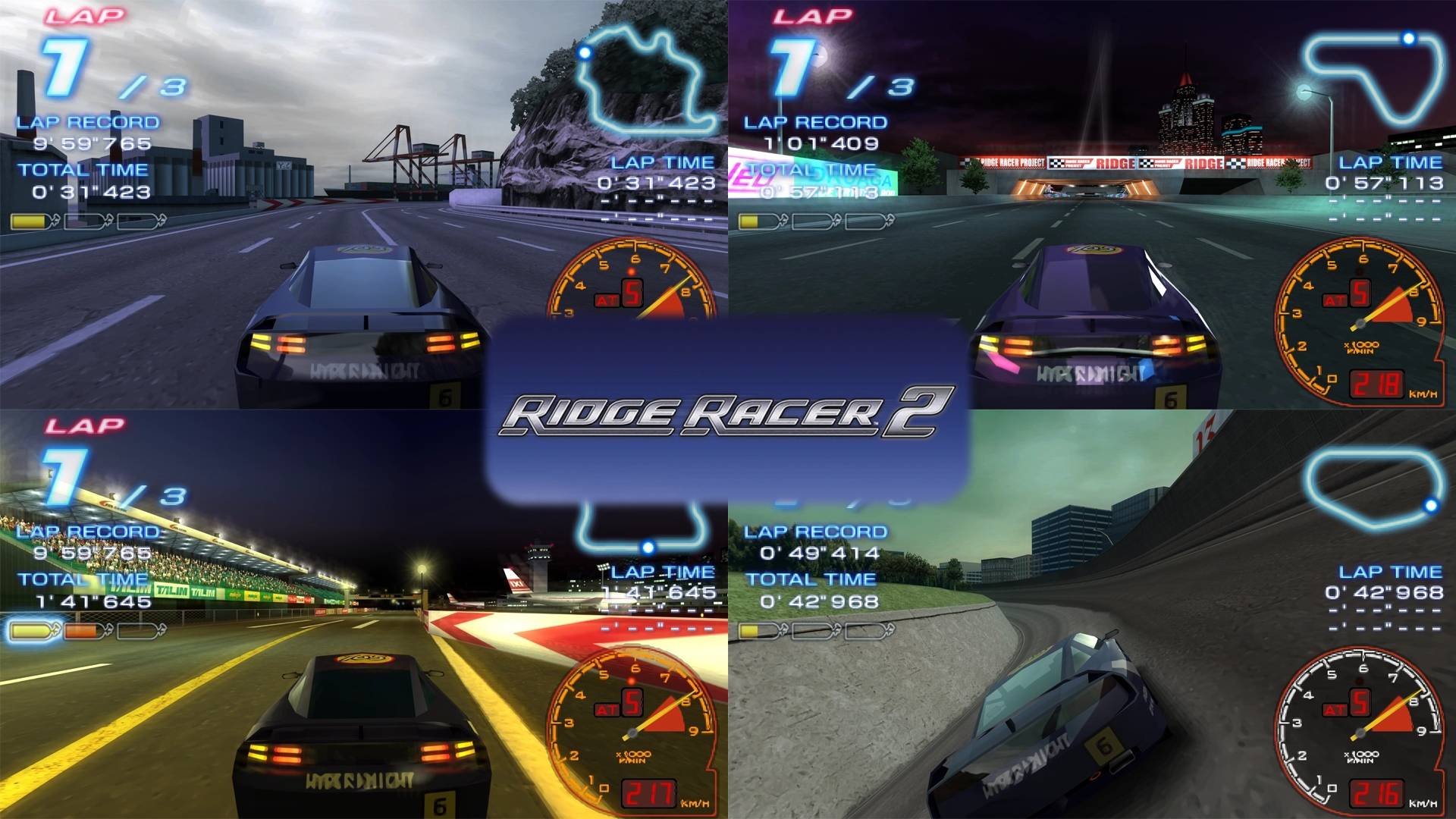 Ridge Racer 2 (PSP) - Все Гоночные Трассы