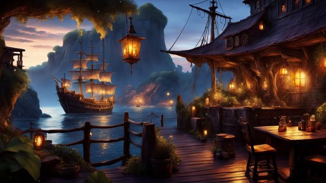 Пиратская бухта - Атмосфера пиратской таверны, спокойная фоновая музыка для отдыха