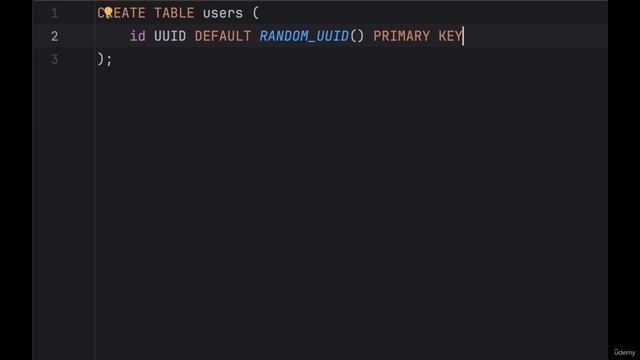 15 - Creating a Database schema