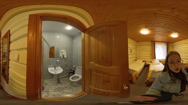 Вотчина Деда Мороза, обзор домика для проживания в 360°