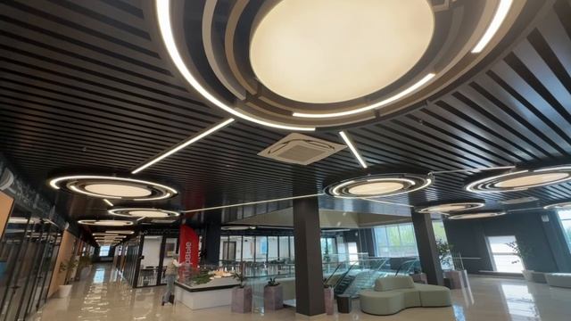 Межвузовский студенческий кампус в Уфе, 2024 г | Реечный потолок, освещение, стены # 9