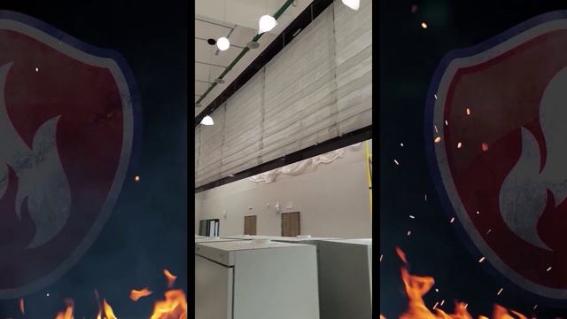 Дымозащитные шторы Гармошка FireTechnics, предел огнестойкости Е 60, Школа.