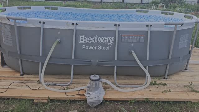 #Часть2 #Обслуживание #фильтрация #каркасного #бассейна #Овал #Bestway Power Steel #56620