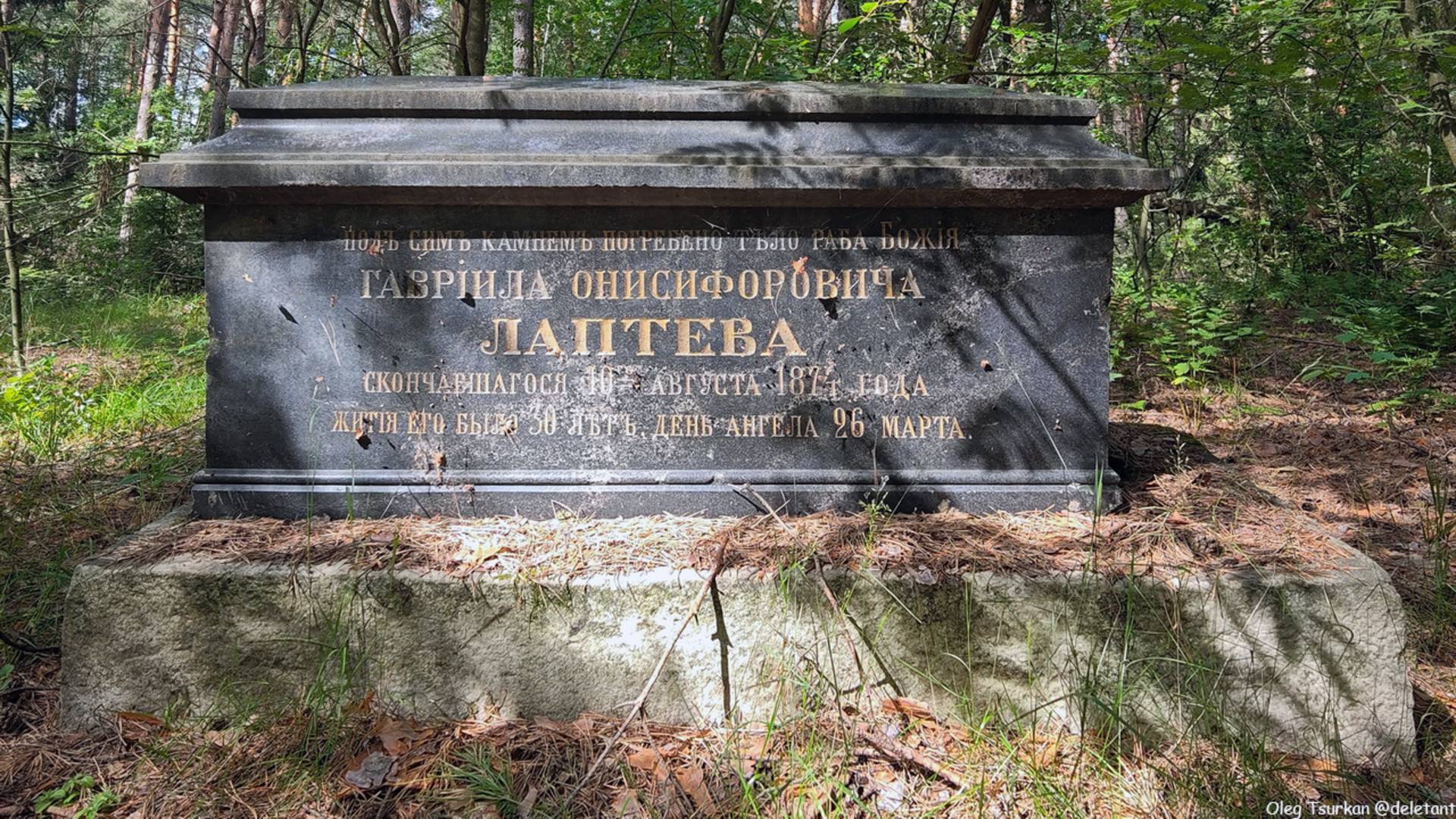 Место упокоения семьи Лаптевых, представителей древнейшего дворянского рода.