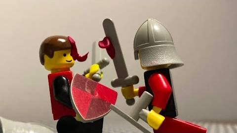 Анимация боя на мечах - Лего