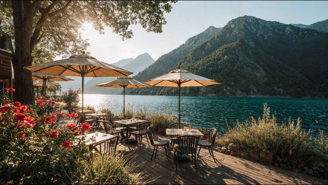 Летний легкий джаз, приятная музыка без слов 4К/ Summer Jazz Cafe 4K