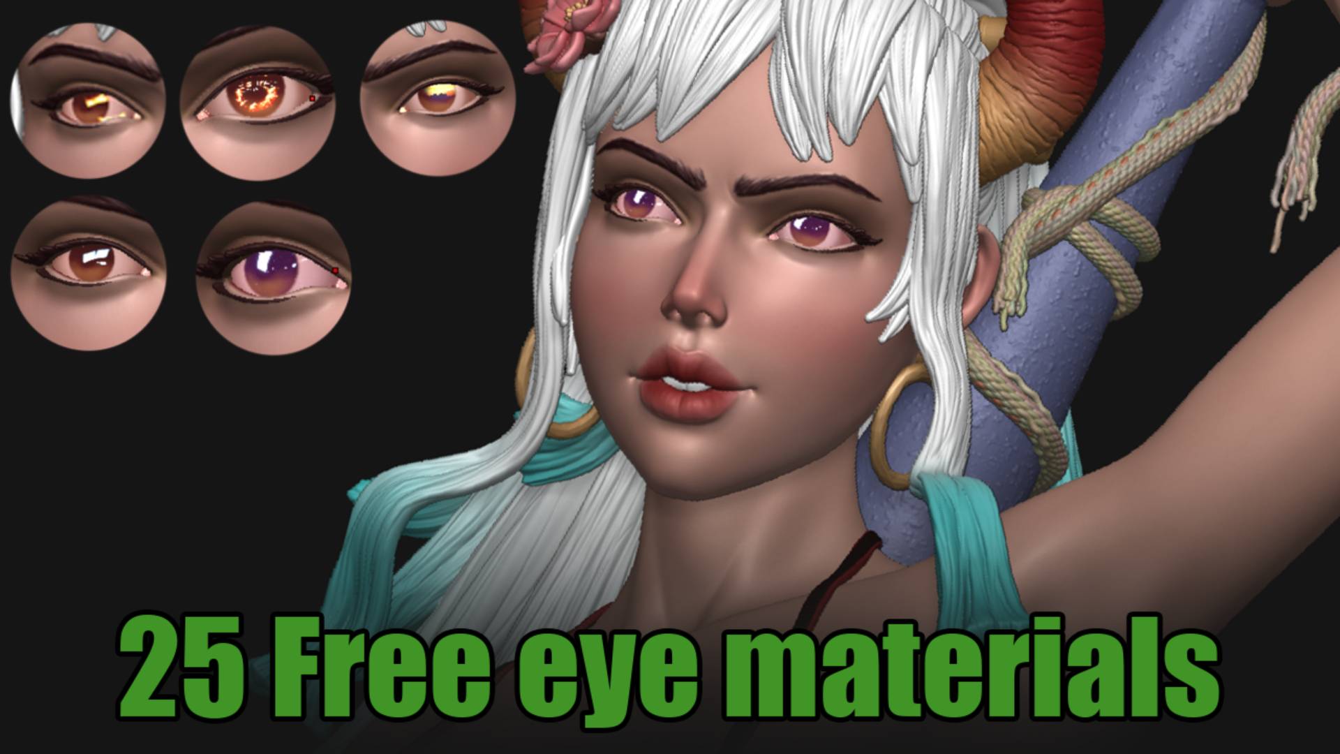 25 бесплатных материалов для zbrush с разными бликами