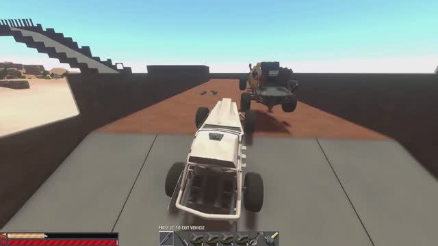 Большие гонки в Hurtworld на баги по самодельной трассе на собственном сервере вдвоём по сети