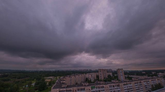 Пасмурный закат над Питером 2025.06.17 [2K | Johnny Cash — So Doggone Lonesome]