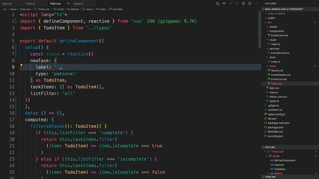 10. Bonus Composition API with TypeScript