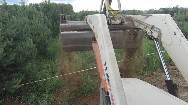 корчевание передним ковшем, планировка, вывоз мусора 8 езда у забора