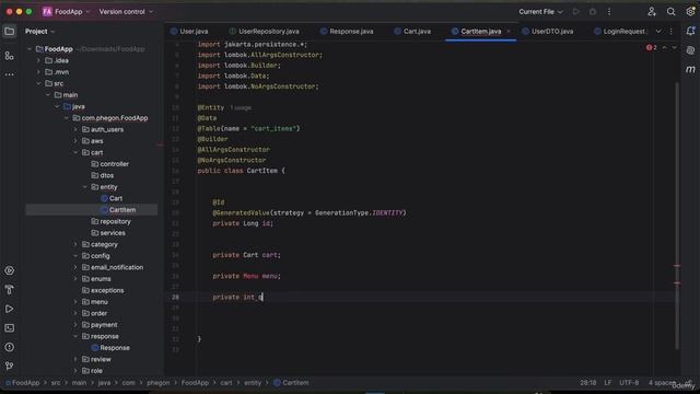 3 -Cart Entity, DTO, Repo