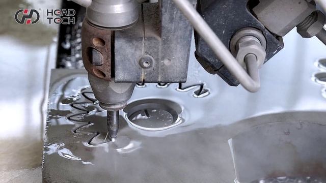 Гидроабразивная резка нержавеющей стали толщиной 50 мм