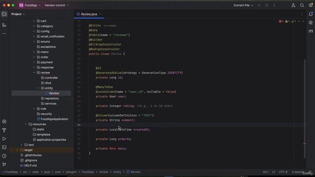 9 -Review Entity, DTO, Repo