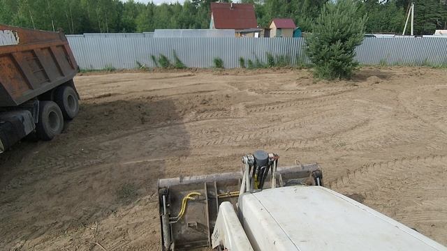 корчевание передним ковшем, планировка, вывоз мусора 12 погрузка