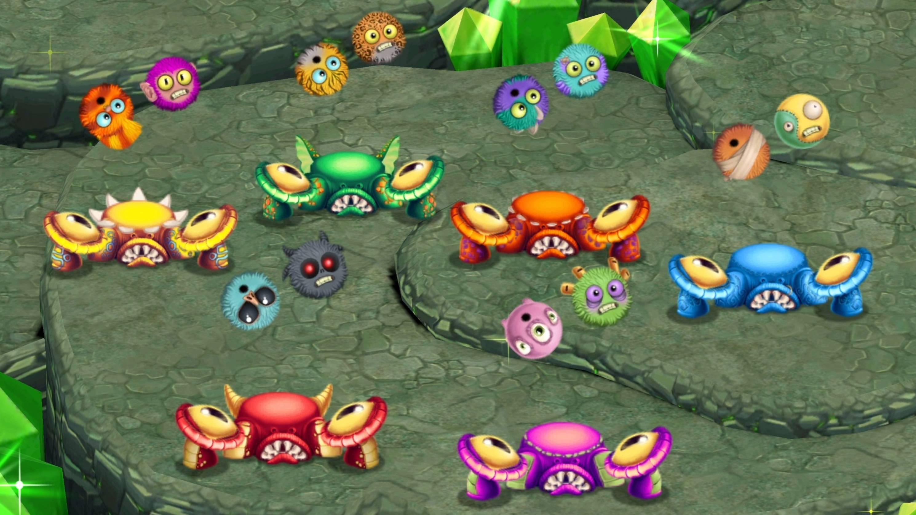 Тумпы / Thumpies - все варианты цвета призматиков (My Singing Monsters: Dawn of Fire)