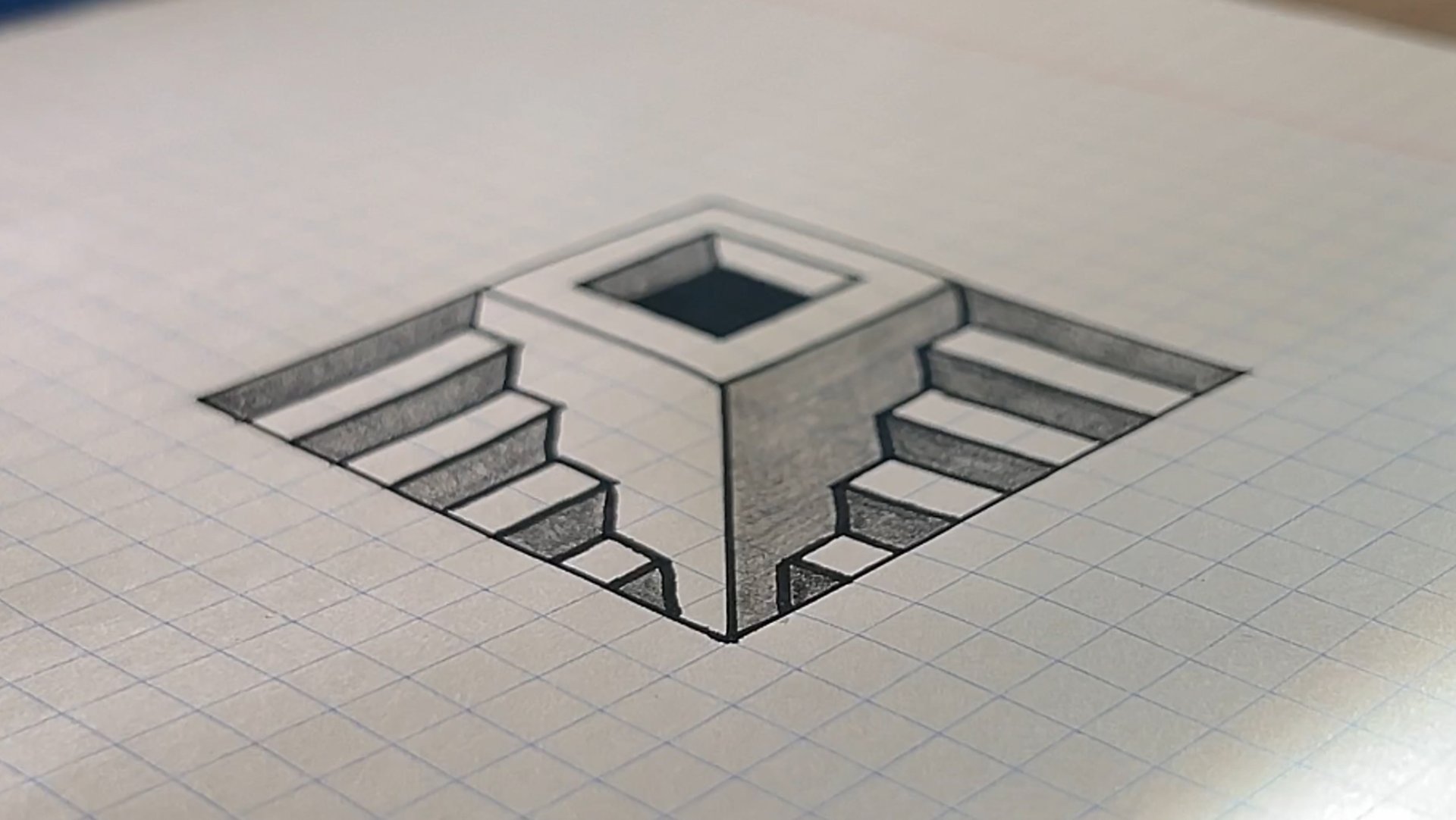 3D-рисунок по клеточкам — эффектная иллюзия за 7 минут