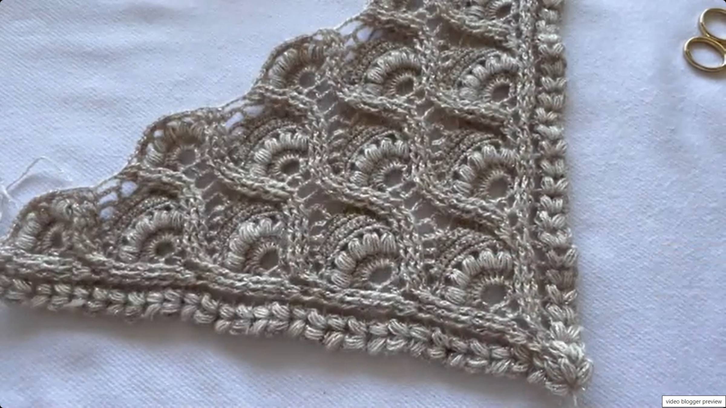 Изготовление треугольной шали крючком. Уроки вязания.