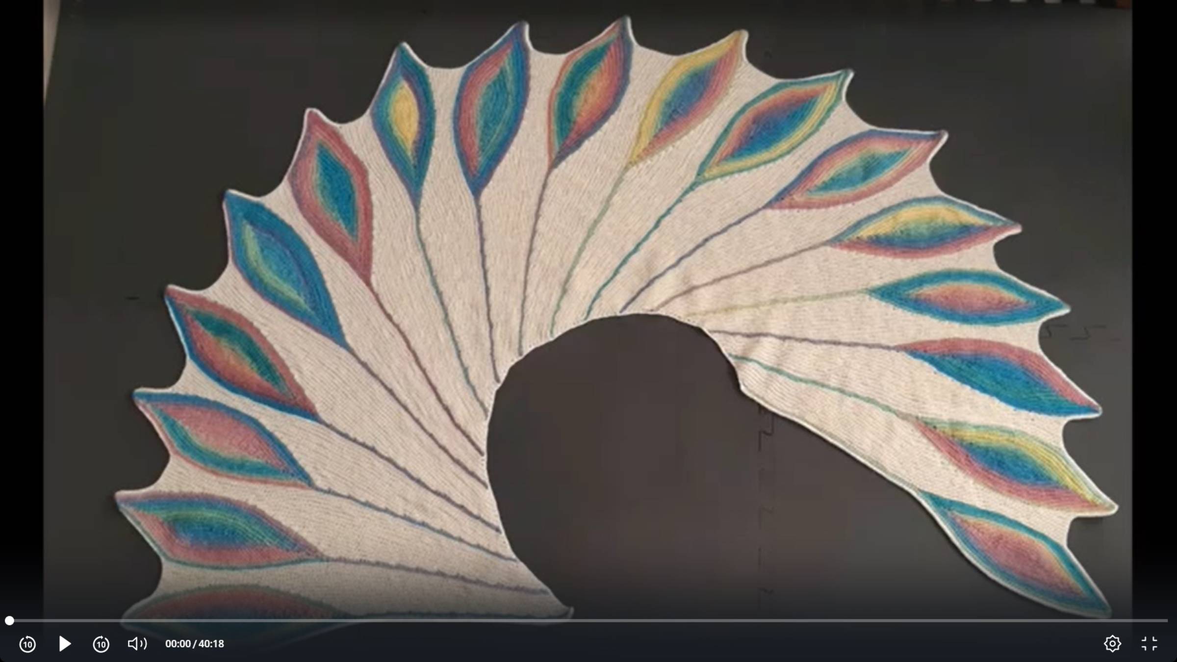 Накидка-шаль - шаль-из трикотажных листов-пошаговое руководство-на двух спицах-пошагово часть   #1